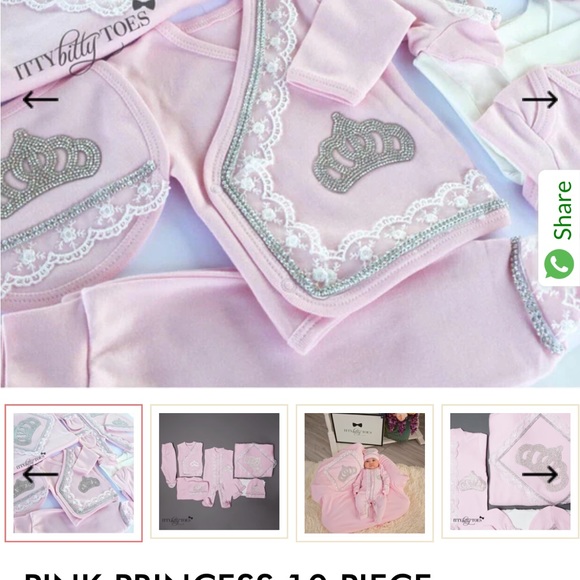 ittybittytoes | Other | Piece Pink Princess New Born Set | Poshmark